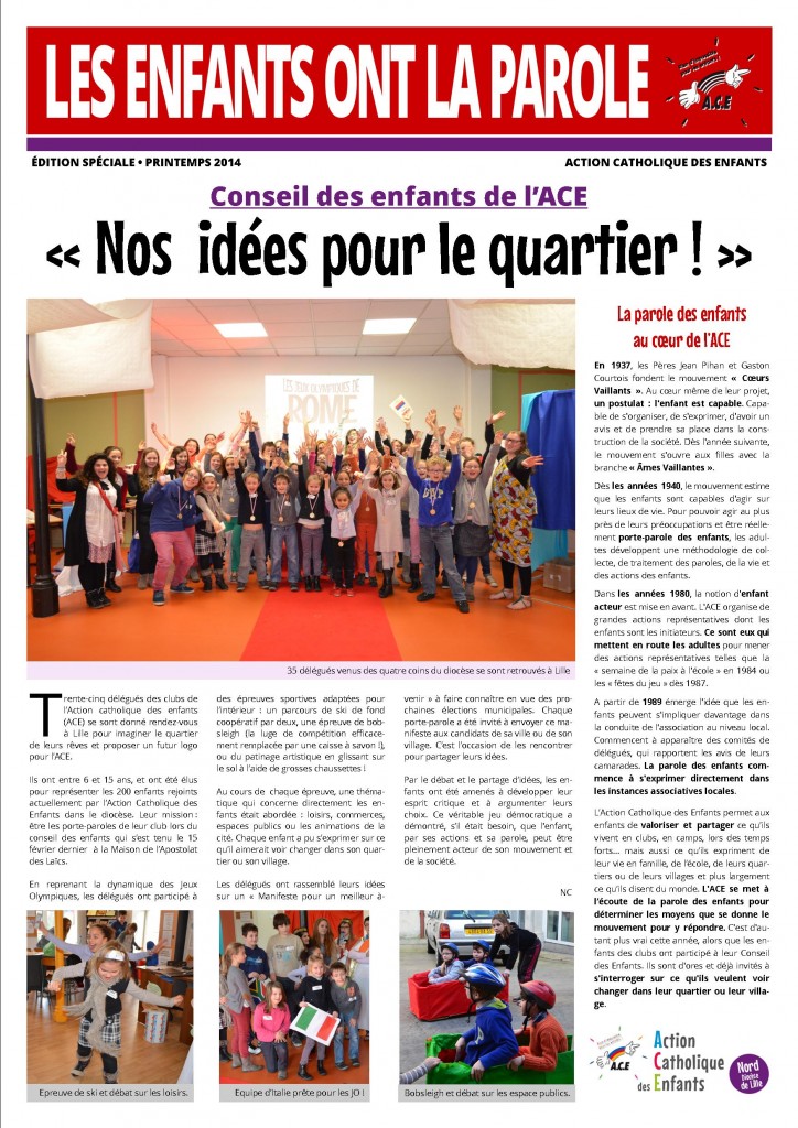 Le journal du conseil des enfants - Action Catholique des Enfants du ...